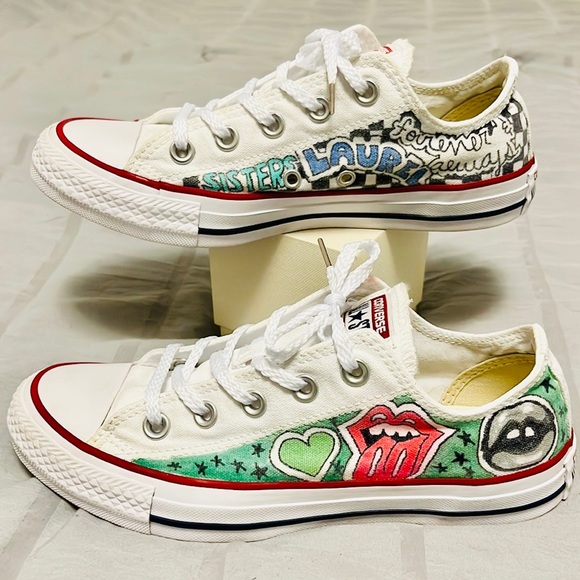 Converse | Shoes | Converse Chuck Taylor Lowcut Shoes Handpainted Named ...